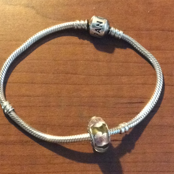 Pandora | Jewelry | Pandora Glass Bead Flower | Poshmark